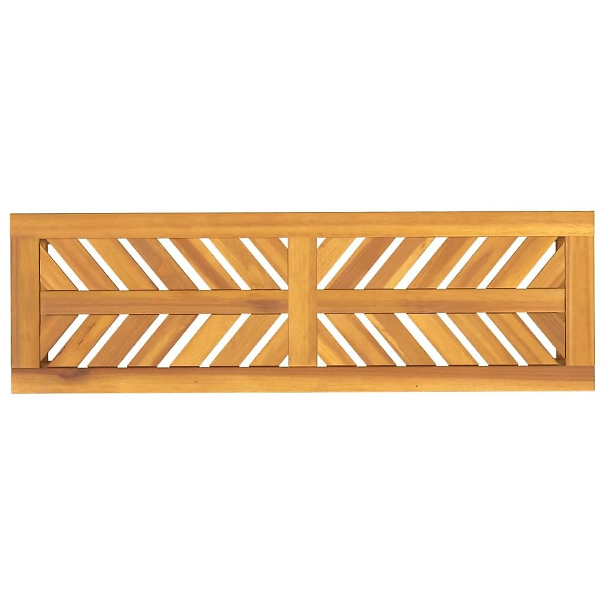 vidaXL Solid Acacia Wood Patio Bench 31.5" | Comfortable Outdoor Seating | Elegant Fishbone Pattern Slats | Assembly Required | Easy Maintenance