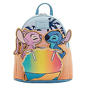 Loungefly Disney Lilo and Stitch Snow Cone Date Night Womens Double Strap Shoulder Bag Purse