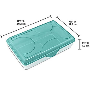 Sterilite 17296W06 Multipurpose Storage Supply Box w/Lid, Molokai Blue (6 Pack)