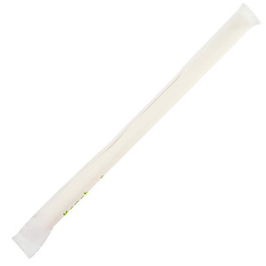 Karat Earth 9" Colossal Paper Straw Wrapped Diagonal Cut - White (Case of 1600)