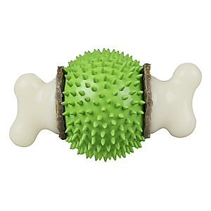 MUHU Premier Pet Ring Holding Dog Toy for Medium Dogs - Ball with Refillable, Rawhide Chew Rings - Durable Treat and Toy Combo for Long-Lasting Play (m)