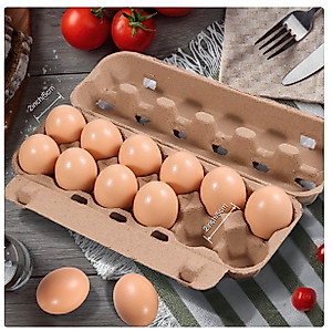 24 Pack Dozen Egg Cartons Bulk 12 Count For Fresh Chicken Eggs Or Duck Eggs, Empty Natural Paper Pulp Egg Cartons Reusable, Strong Sturdy Design Made from Natural Cardboard.