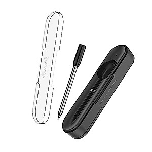 KitchenAid Yummly Smart Meat Thermometer with Wireless Bluetooth Connectivity, 43 Hour Battery, 165 ft Range & Range Extender, YTE010W5MB, Black