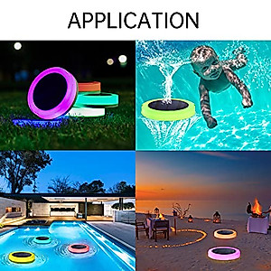 Arclight Floating Pool Lights with Remote Control, IP68 Waterproof Solar Powered Light That Float, Swimming Pools LED for Outdoor Party Decor Night Adjustable RGB Colors 20 Modes Lamp, 1pcs