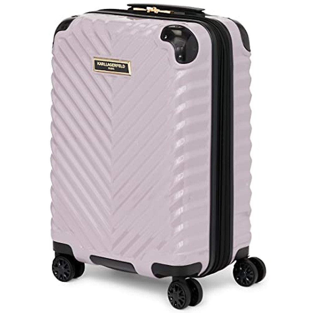 Karl Lagerfeld Paris Women's Carryon Spinner Wheels Hardside, Lilac, One Size