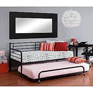 DHP Metal Trundle for Daybed Frame, Fits Twin Size, Black