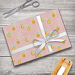 GRAPHICS & MORE Painterly Citrus Oranges Pattern Gift Wrap Wrapping Paper Rolls