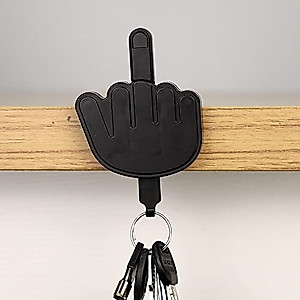 seOSTO Finger Key Hanger, Funny Adhesive Key Hook Key Holder for Wall, Wall Hooks for Hanging Keys Entryway Hallway Decor/Office Funny Gift