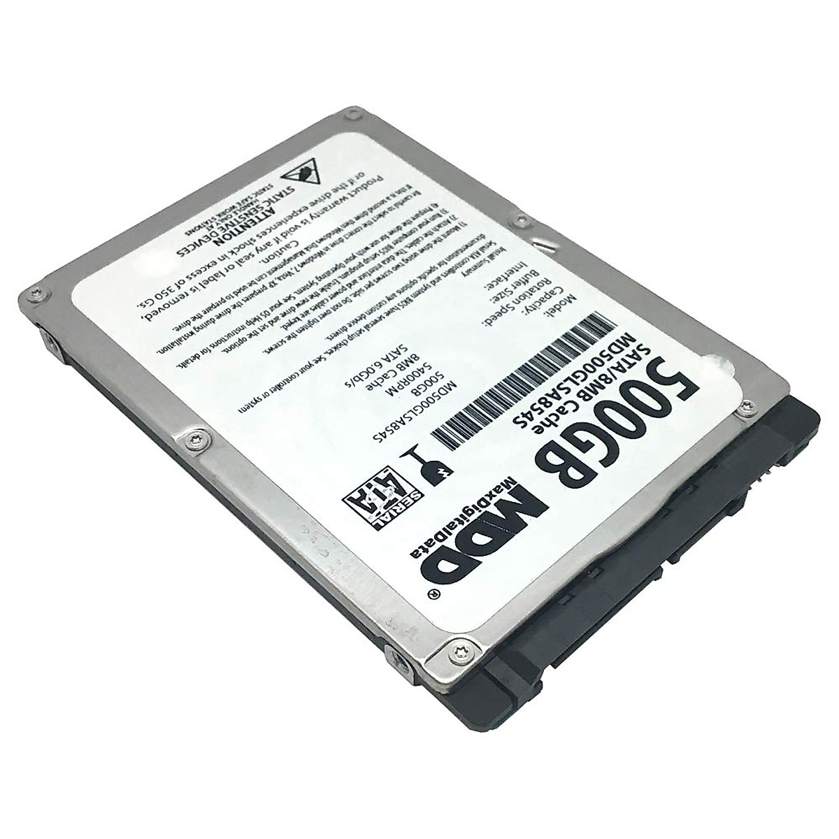 MaxDigitalData 500GB 8MB Cache 5400RPM SATA 6.0Gb/s (7mm) 2.5" Notebook Hard Drive (MD500GLSA854S) - 2 Year Warranty