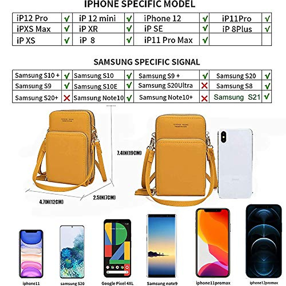 Small Crossbody Shoulder Cell phone Bag for Women,Cellphone Bags Card Holder Wallet Purse and Handbags