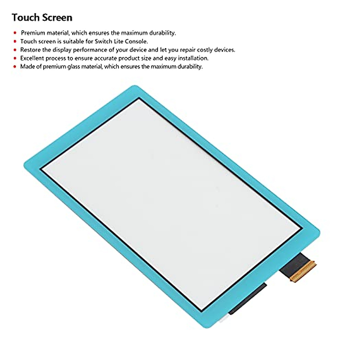 Replacement Glass Screen, Professional Touch Screen Game Console Repair Parts for Switch Lite Console for Game Console(Blue)