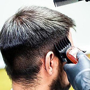 Premium Clipper Guards Fit for Wahl, Professional Hair Cutting Guides Combs Attachment with Metal Clip, 10 Cutting Lengths Guards Set Compatible with Most Wahl Clippers