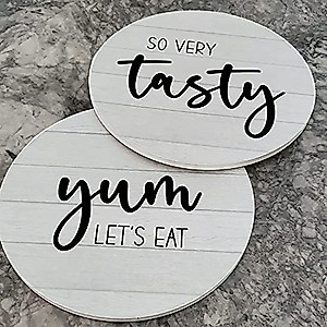 Stylish Trivets for Hot Dishes - Set of 2 - Ceramic Hot Pads for Kitchen Counter - Heat Resistant Mat - Trivets for Kitchen Counter - Farmhouse Style Hot Pot Holder - Trivets for Hot Pots and Pans