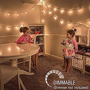 Afirst Outdoor LED String Lights 20FT - Patio Lights with 22 Shatterproof Bulbs(2 Spare) Waterproof Connectable Edison Bulb String Lights for Outside Backyard Porch Lighting