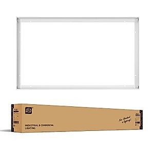 ASD 2x4 Surface Mount Frame for LED Flat Panel Light - Aluminum Surface Mounting Bracket Kit for Drop Ceiling - Low Profile Back-Lit Panels Mount Kit, White
