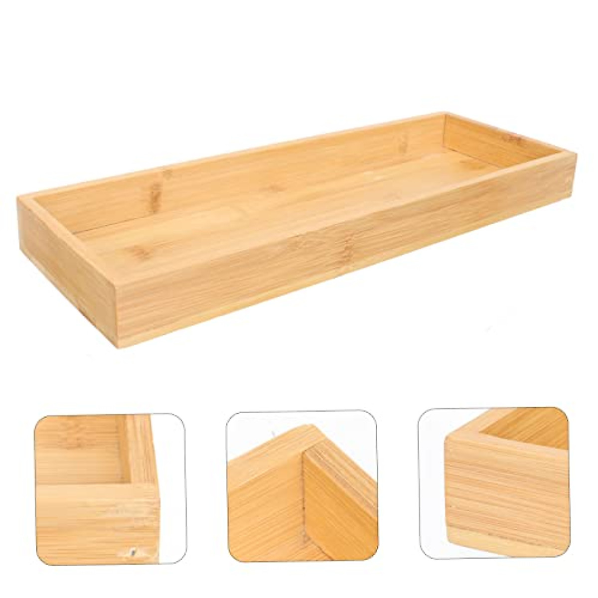 Cabilock 3pcs Jewlery Tray Rectangular Tray Jewelry Earrings Wooden Serving Tray Toilet Tank Tray Earrings Box Tray Storage Tray Platter Footstool Toilet Tray Bathroom Toiletries Holder Key