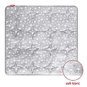 Kids Play Mat for Indoor and Outdoor Playhouse Tent, Toddler Mat Pad Fitted for 47x47 Inch Kids Indoor and Outdoor Fun Playtime Tent, Star Print Baby Nursery Quilted Rug