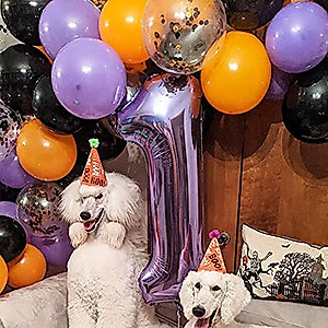 40 Inch Purple number Helium Foil Birthday Party Digit Balloons (Purple 1)