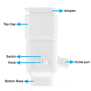 Prestantious Downspout Diverter, Rainwater Diverter Fits for 3”x 4”Oversize Downspout and 2”x3” Downspout, Rainwater Collection System with Adjustable Valve, Diverts Water into Rain Barrel, 4ft. Hose