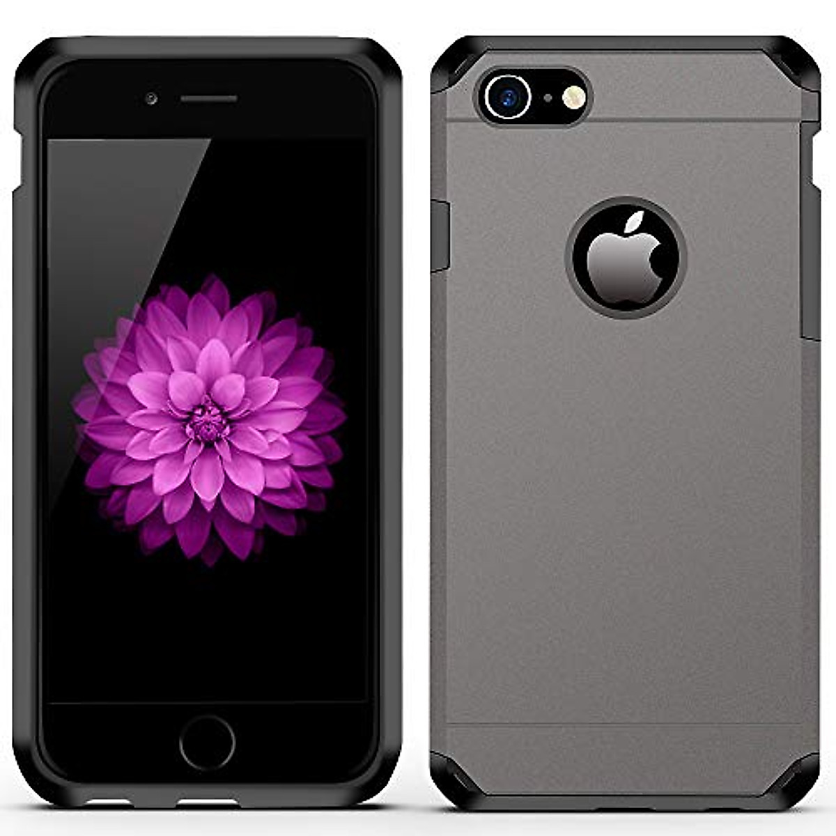 ImpactStrong iPhone 7/8 Case, Heavy Duty Dual Layer Protection Cover Heavy Duty Case for Apple iPhone 7/8 (Gun Metal)