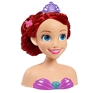 Disney Princess Ariel Styling Head, 14-pieces, Pretend Play, Kids Toys for Ages 3 Up by Just Play
