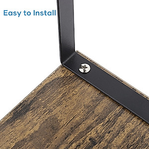 MOOACE Kitchen Counter Shelf, Stackable Cabinet Shelf Organizers Expandable Countertop Shelf for Pantry - Set of 4 - Brown