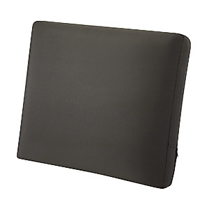 Classic Accessories Ravenna Water-Resistant 25 x 22 x 4 Inch Patio Back Cushion, Espresso, Outdoor Loveseat Cushions