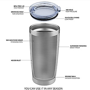 Rambler 20 oz. Stainless Steel Vacuum Insulated Tumbler w/MagSlider Lid, Travel Drinking Mug Cup for Hot Cold Tea Coffee Ice beer in Car Office Desk Home (ROSE PINK)