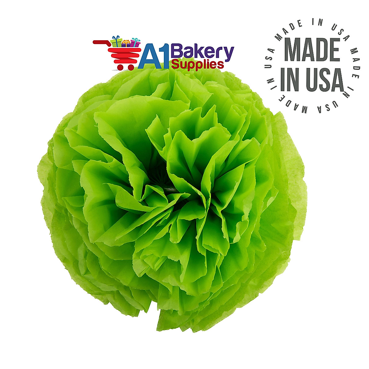 Bright Lime Tissue paper 20 x 30 Color Tissue paper 48 Pack Premium Quality Gift Wrap Tissue paper A1BakerySupplies