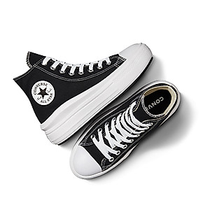 Converse Women's Chuck Taylor All Star High Platform CTAS, Black/Natural Ivory/White, 8