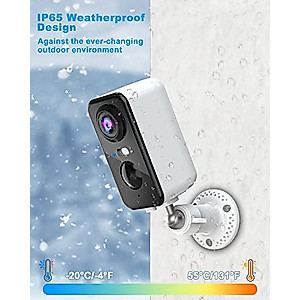 Wireless Cameras for Home Security Outdoor, 2K Color Night Vision Battery Powered WiFi Security Camera Spotlight/Siren Motion Detection 2-Way Talk Waterproof Cloud Storage Outdoor Camera Wireless 2PCS