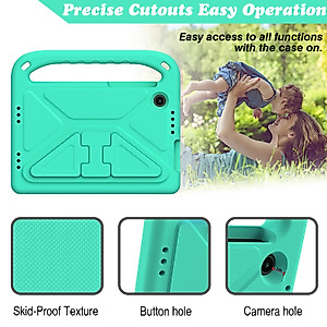 GOZOPO Kids Case for TCL Tab 8 LE 2023 Tablet, Lightweight Shockproof Handle Stand Cover for TCL Tab 8 LE (9137W) / TCL Tab 8 WiFi (9132X) (Glacier)
