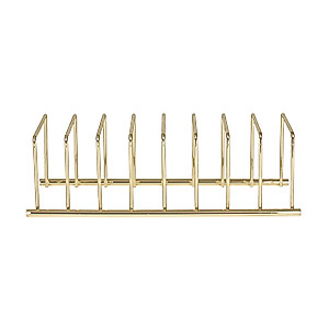 Spectrum Diversified Euro Kitchen Lid Organizer for Plates, Cutting Boards, Bakeware, Cooling Racks, Pots & Pans, Serving Trays, and Reusable Containers, Gold