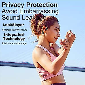 Wuztai Neckband Earphone Wireless Bluetooth Headset Conduction Headphones Bluetooth 5.3 Wireless Earbuds Sport