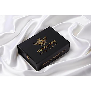 QUEEN BEE SILK - Silk Pillowcase for Hair and Skin - 22 Momme Mulberry Silk - Charmeuse Weave - Envelope Closure - Standard Size - Pink