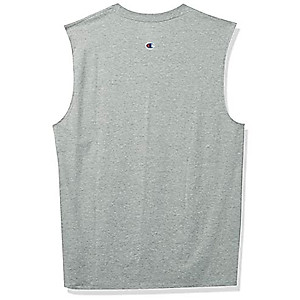 Champion Mens Muscle Tank, Classic Graphic Tee, Sleeveless T-shirt For (Reg. Or Big & Tall), Oxford Gray, X-Large US
