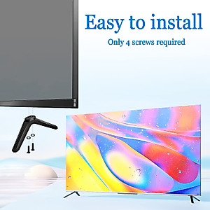 Universal TV Stand Legs,Table Top TV Stand Base Replacement Legs for Most 27 to 55 Inch LCD LED LG Sony VIZIO TCL KONKA TVs, with Cable Management, Hold up to 99lbs - Black