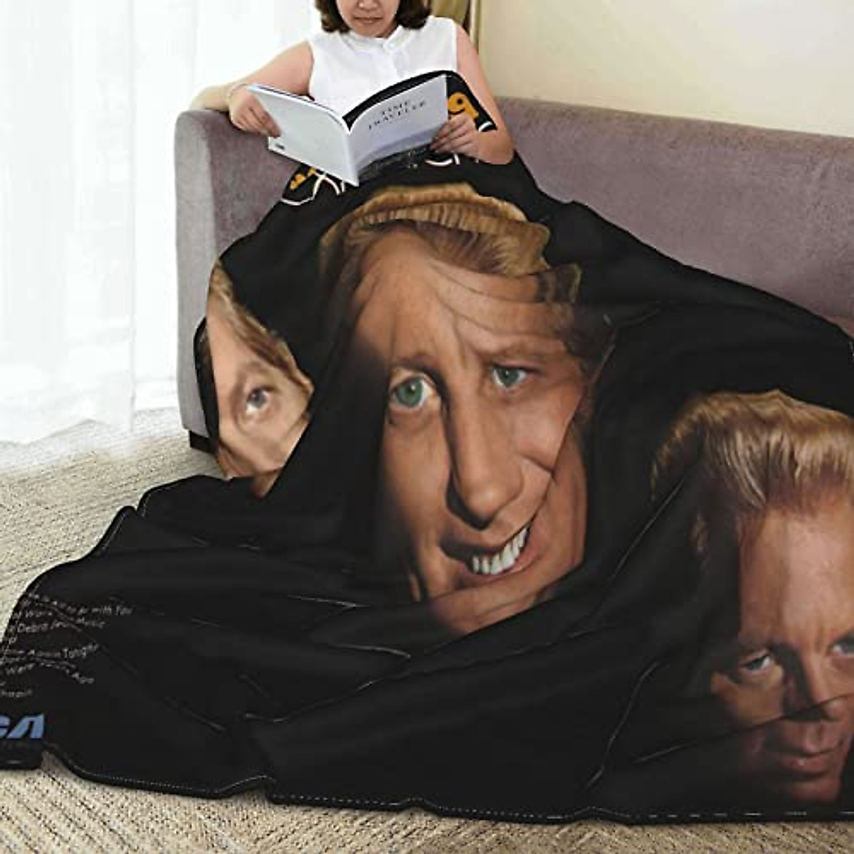 Flannel Blanket Porter Wagoner Soft Lightweight Throw Blanket Warm Durable Sofa Couch Decor Beding 50"X40"