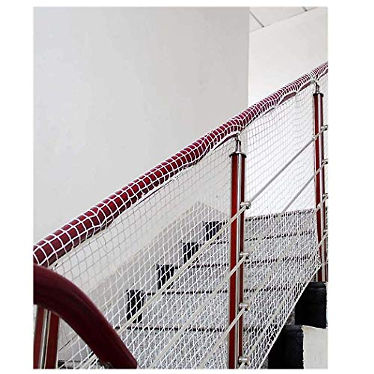banister guard net General Safety Net, Children's Indoor And Outdoor Balcony Safety Net, Animal Toys On The Stair Terrace, Safe Baby Safety, Grade Grid Mesh Plant Network Climbing Plant 1.5x5m