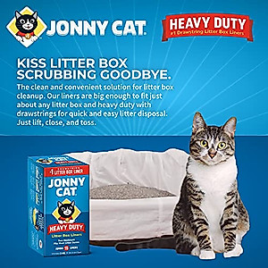 Jonny Cat Heavy Duty Jumbo Tear-Resistant Litter Box Liners, 15 Count