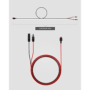 ALLPOWERS Solar Extension Cable with MC-4 Female and Male Connector to Anderson Power Pole Port 1.5M 16AWG Solar Panels Kit Tools, Connector for Solar Panel to Portable Generator