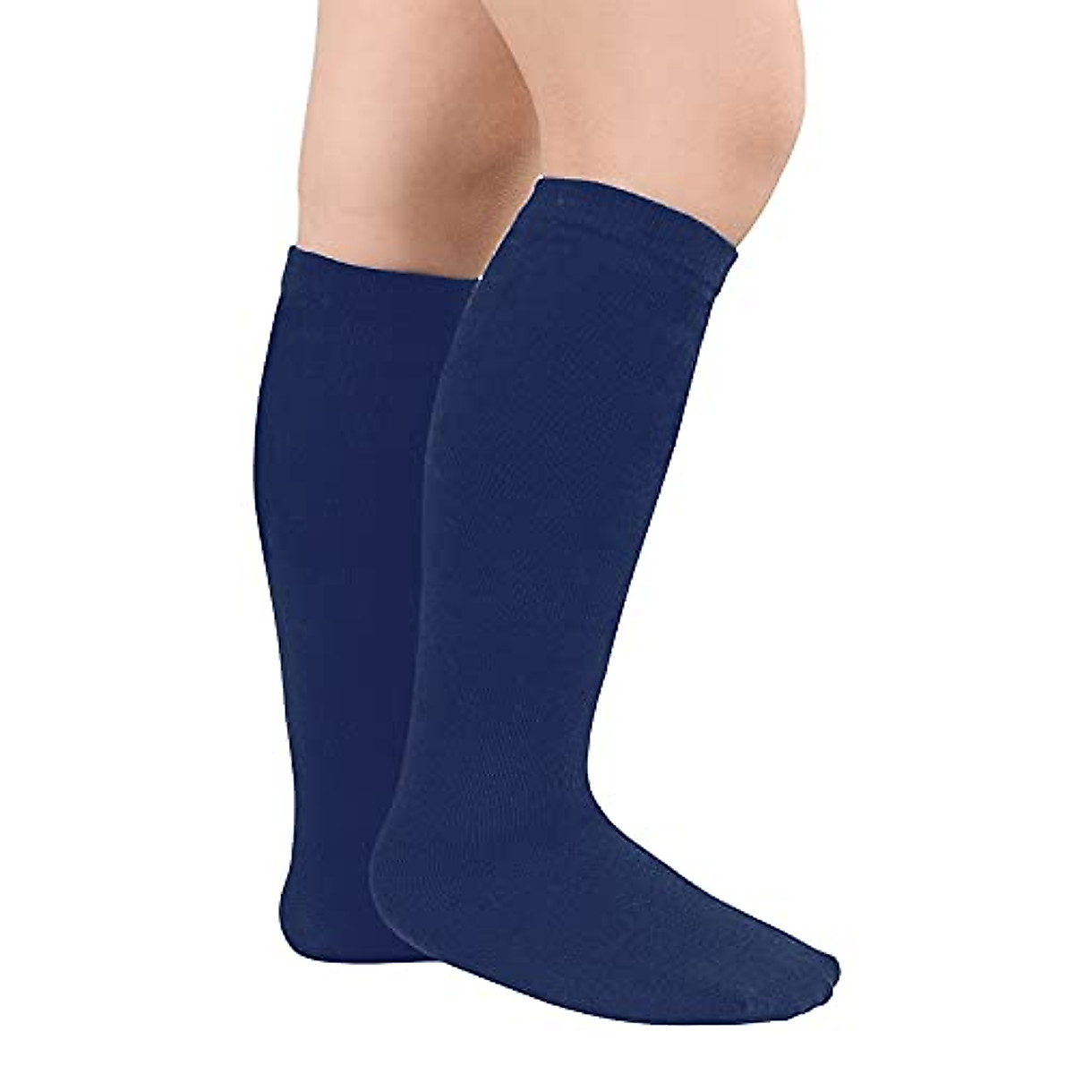 Kids Child Soccer Socks Knee High Tube Socks Toddler Girls Uniform Socks Cotton Cute Sport Stocking for Boys Girls 1 Pair Navy Blue One Size…
