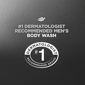 DOVE MEN + CARE Elements Body Wash Charcoal + Clay 4 Count For Men's Skin Care Effectively Washes Away Bacteria While Nourishing Your Skin, 18 oz