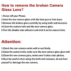 Perzework 2 Pcs Original Back Rear Camera Lens Glass Replacement for iPhone Xs Max and iPhone Xs with pre-Installed Adhesive and Reparing Toolkit