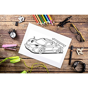 Dream Cars Coloring Book: A Collection of 40+ Cool Sports Cars, Supercars, and Classic Cars | Relaxation Coloring Pages for Kids, Adults, Boys, and Car Lovers