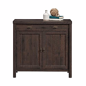 Sauder Costa Library Base, L: 31.30" x W: 14.41" x H: 30.00", Coffee Oak finish