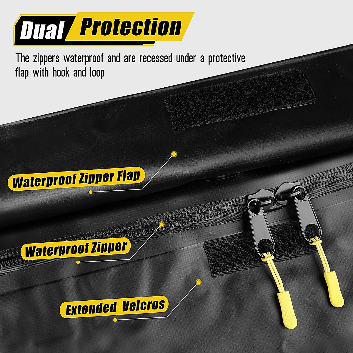 ARKSEN Hitch Cargo Carrier Bag for 20" x 60" Baskets Waterproof 15 Cubic Feet Large Capacity Luggage Storage (58" L x 19" W x 24" H) for Car Truck SUV RV or Trailer