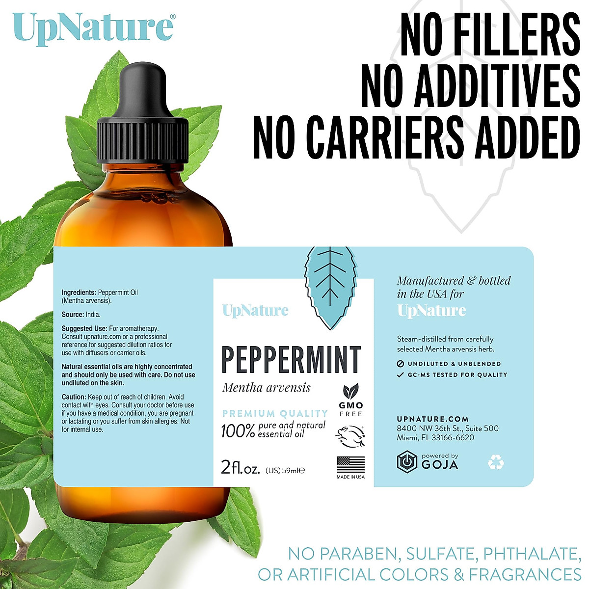 UpNature Peppermint Essential Oil - 100% Natural, Premium Quality Aromatherapy Oil- Pure Peppermint Oil for Hair Growth, Eases Head Tension, Pregnancy Essentials Soothes Aches, gifts under 10 dollars