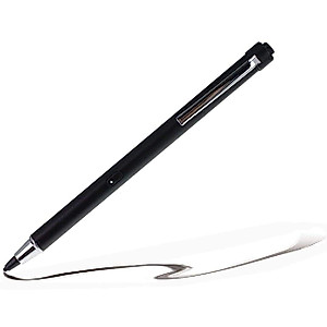 Navitech Midnight Black Rechargeable Fine Point Digital Stylus - Compatible with Padgene 10.1 Inch Google Android 10 Tablet