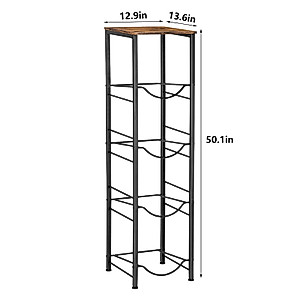 5 Gallon Water Bottle Holder with Storage Shelve, Water Jug Holder Water Jug Rack Water Jug Stand, Water Bottle Organizer for Office, Kitchen, Living Room Brown